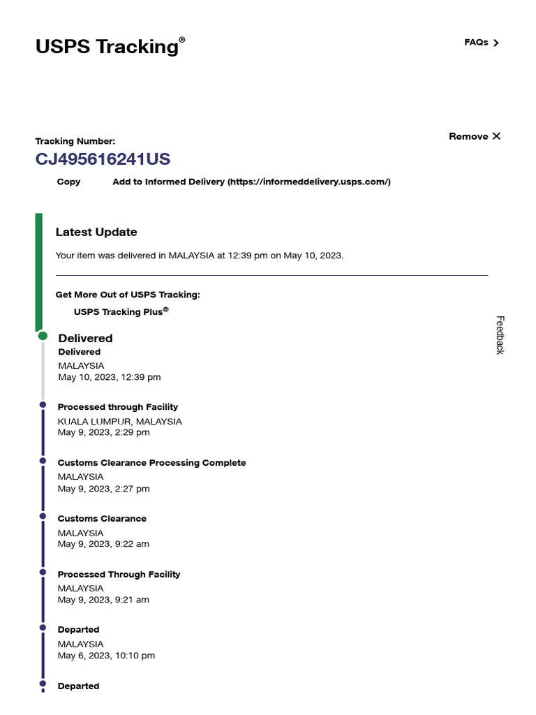 USPS.com® - USPS Tracking® Results CJ495616241US | PDF | United States ...