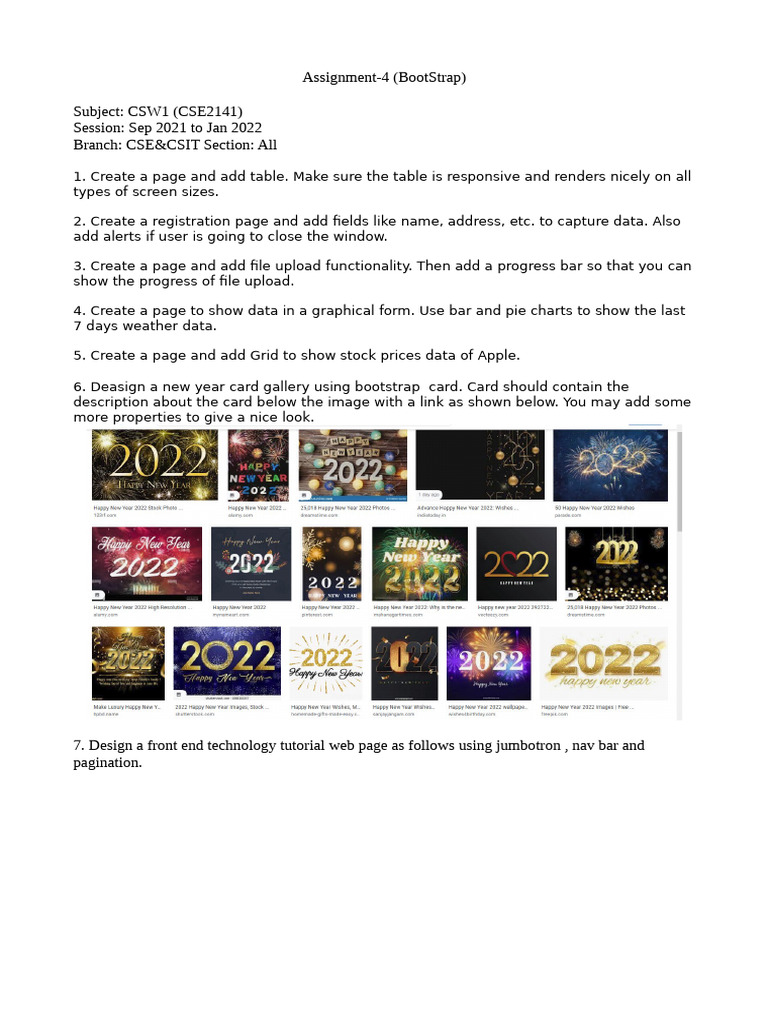 Bootstrap Assignment | PDF