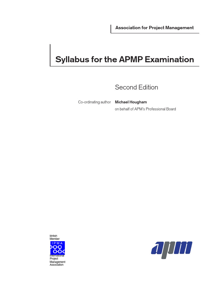 APM Syllabus | PDF | Project Management | Risk Management