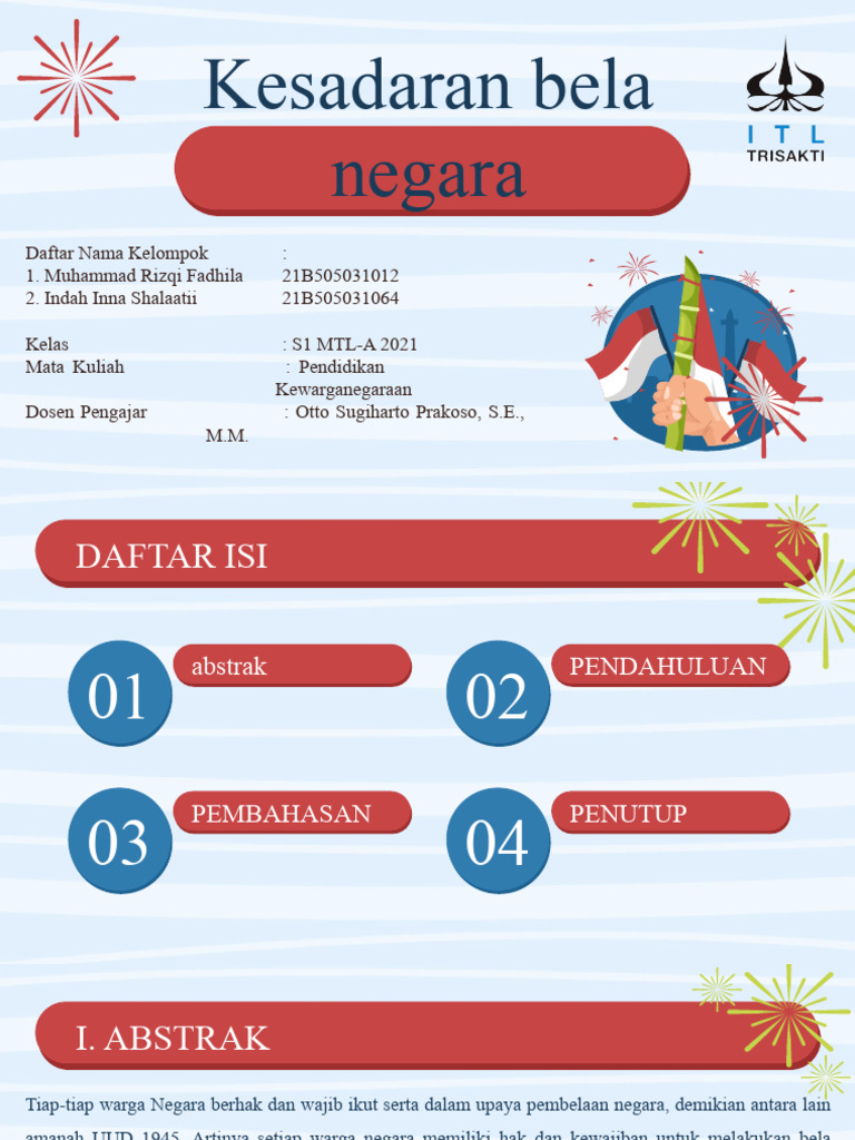 PKN Kel 5 - Kesadaran Bela Negara | PDF | Politik