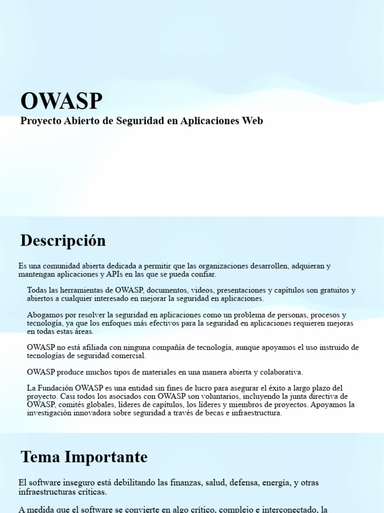 Owasp 1 | Descargar gratis PDF | Criptografía | SQL