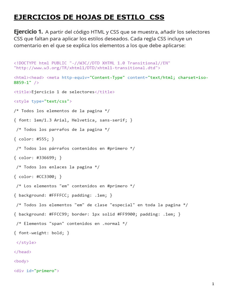 Ejercicios CSS | PDF | Crowdsourcing | Medios interactivos
