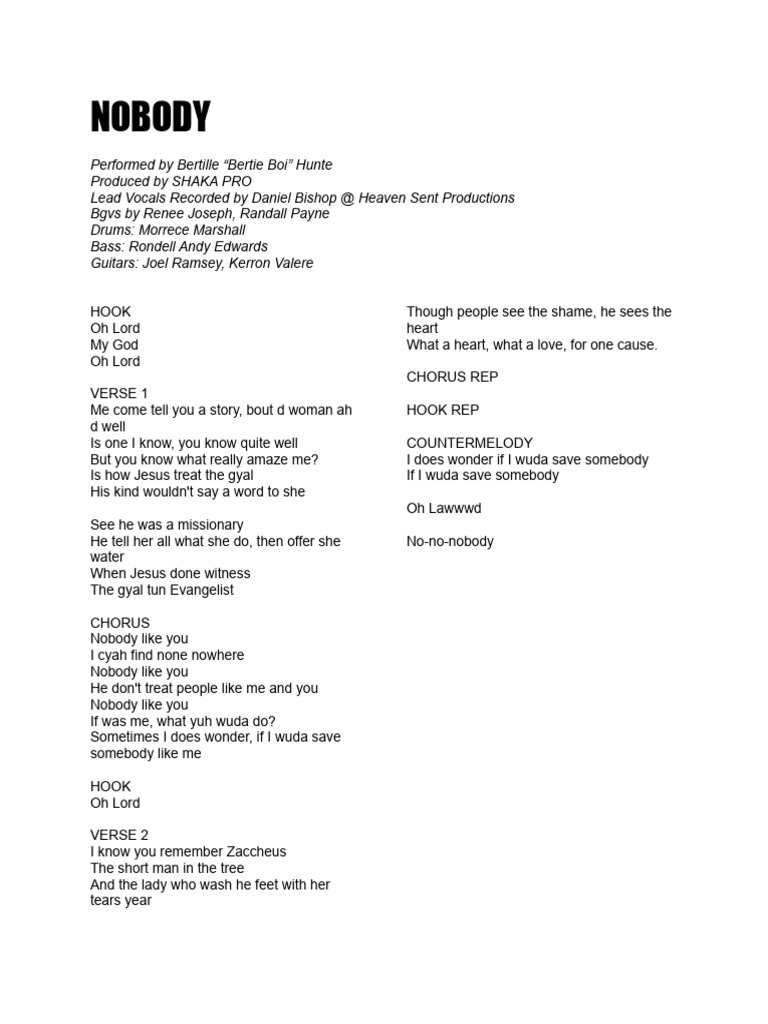 NOBODY Single Project | PDF