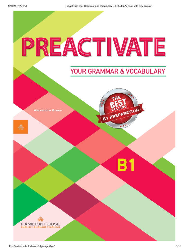 Preactivate Your Grammar and Vocabulary B1 Student's Book With Key ...