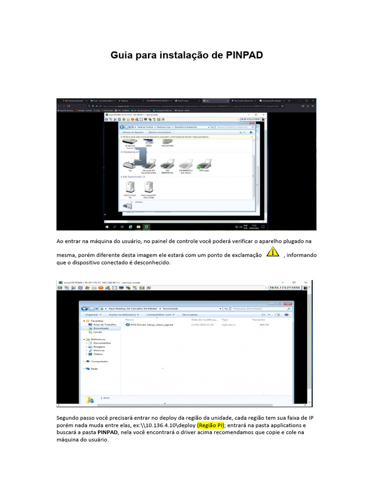 Instalação de PINPAD Simplificada | PDF