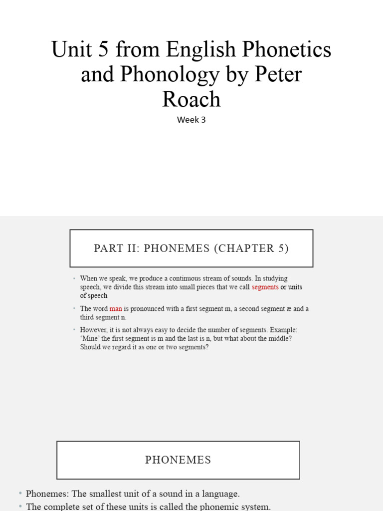 Unit 5 - Phonology | PDF | Phoneme | Phonetics
