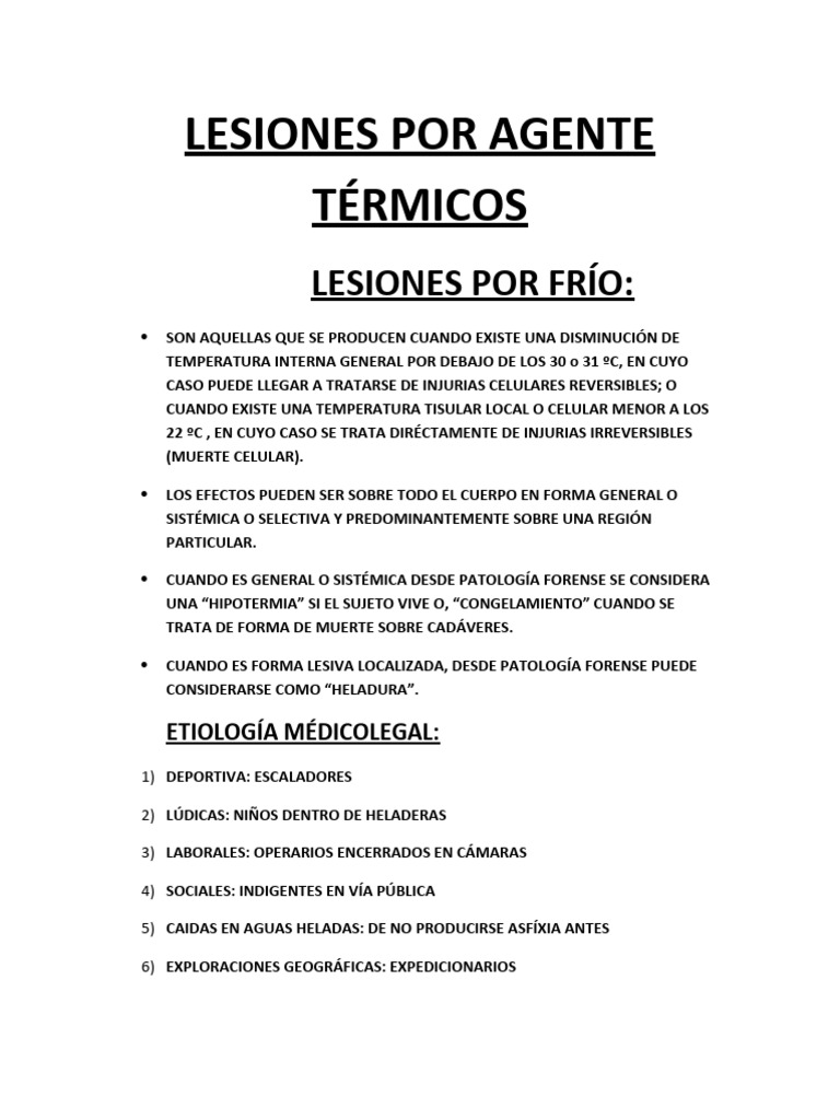 Resumen Agentes Térmicos | PDF