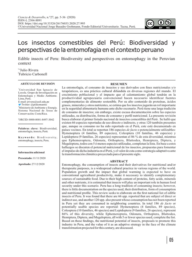 Editorcyd,+1.+DOI Artículo Revisión Los+Insectos+Comestibles+Del+Perú ...