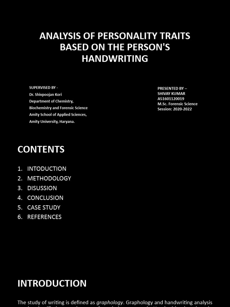 Handwriting Analysis and Personality Traits | PDF | Graphology ...