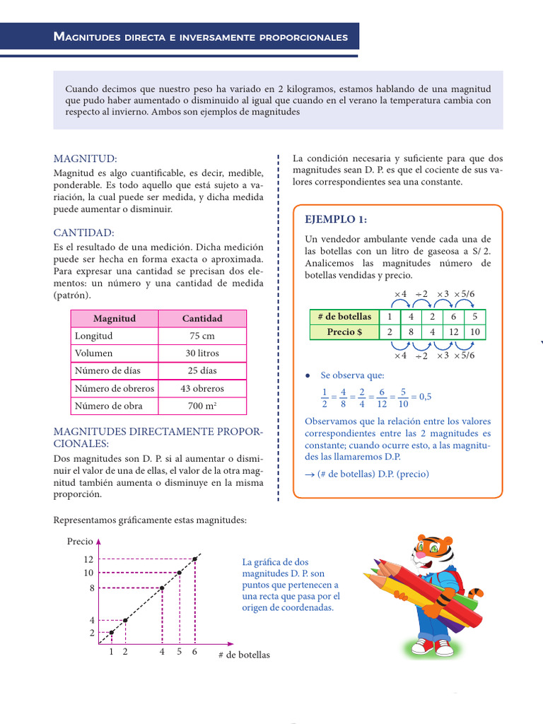 Proporcionalidad Directa e Inversa 2° | PDF | Ciencias fisicas | Cantidad