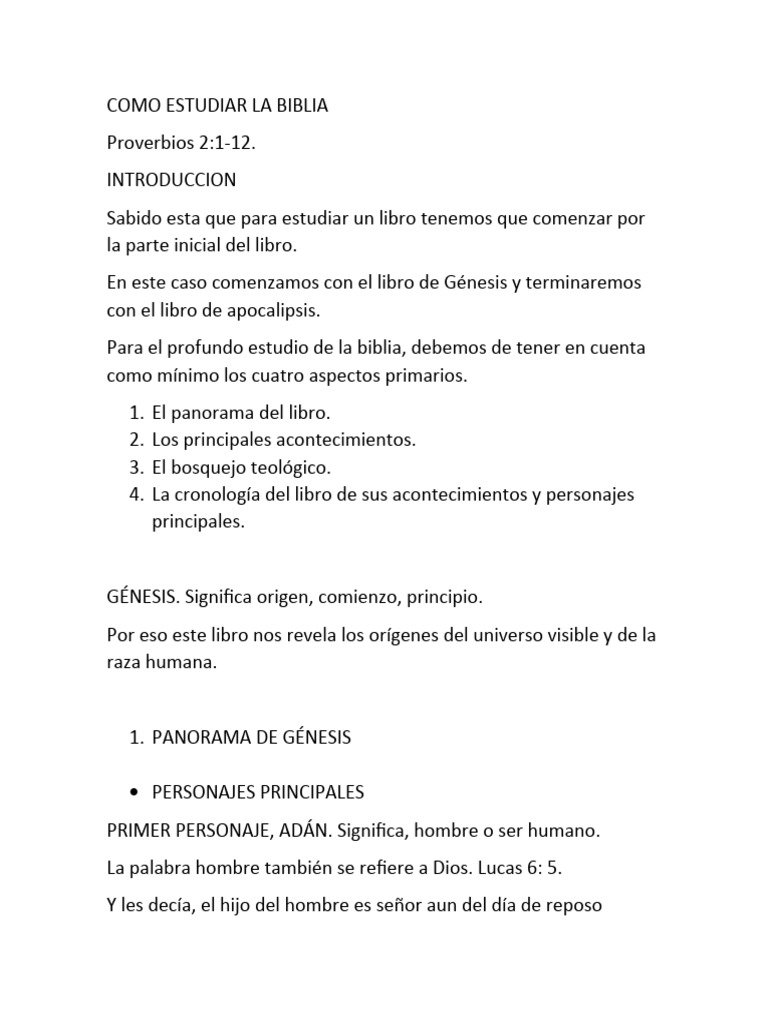 Como Estudiar La Biblia Pdf Libro Del Génesis Abrahán