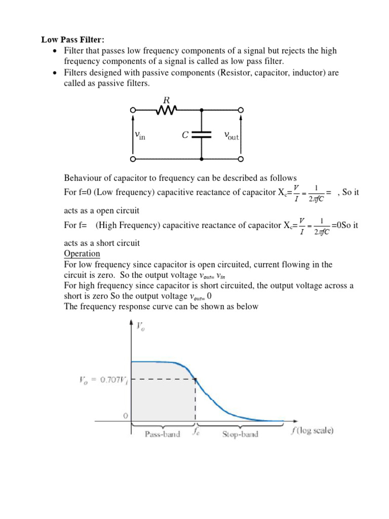 Lecture 4 | PDF | Electronic Filter | Capacitor