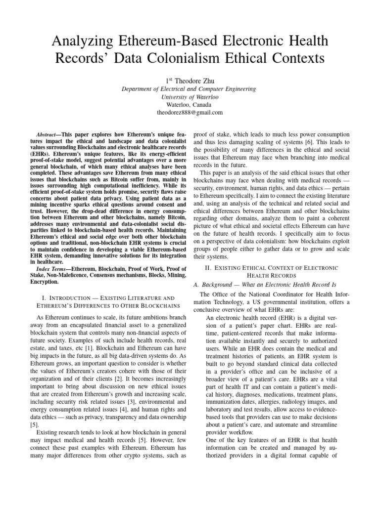 Ieee Conference Template 4 | PDF | Electronic Health Record | Medical ...