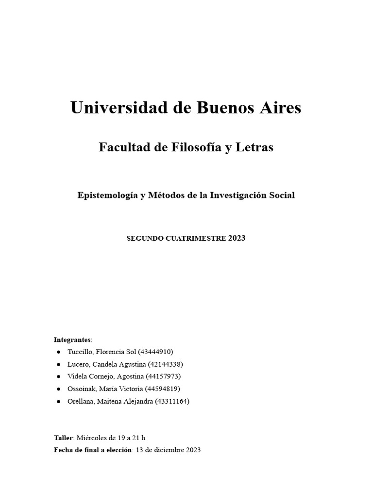 TPF Epistemo | PDF | Filosofía