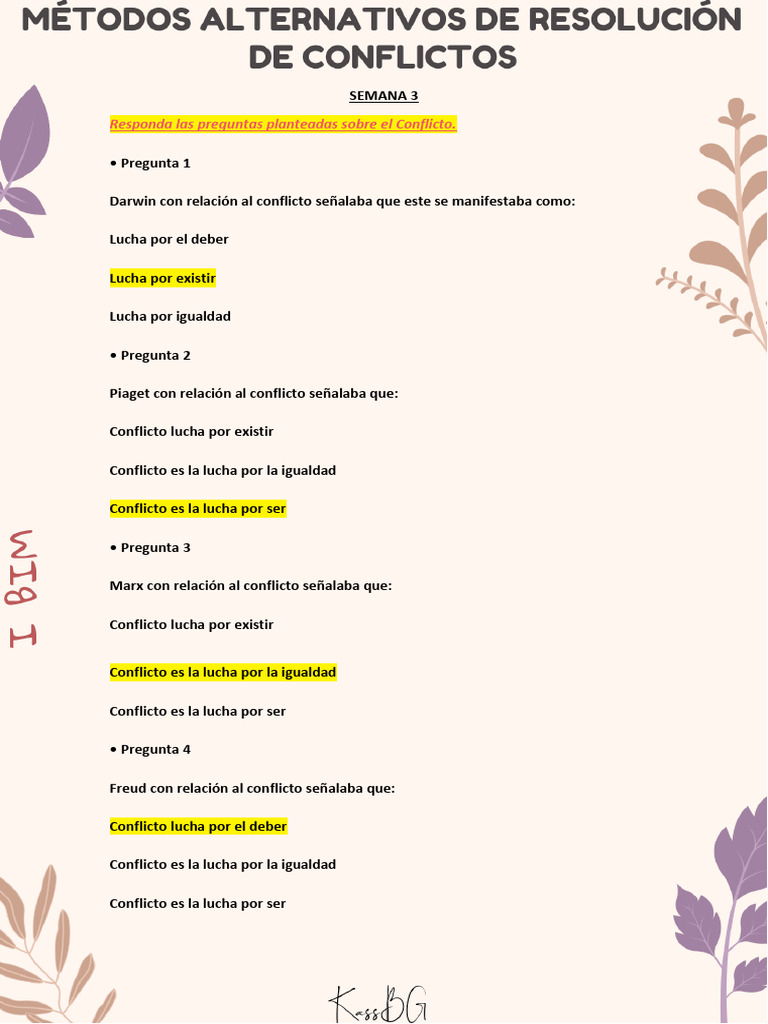 Métodos Alternativos de Resolución de Conflictos Bim1 | PDF | Mediación | Conflicto (proceso)