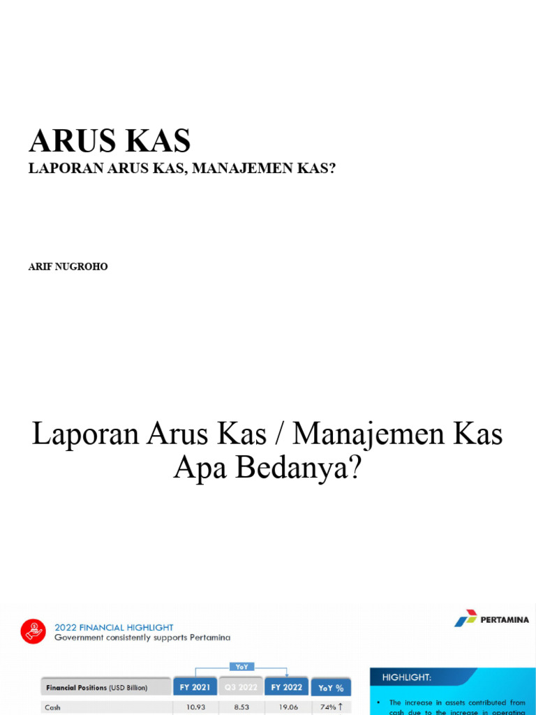 Manajemen Kas Dan Laporan Arus Kas | PDF