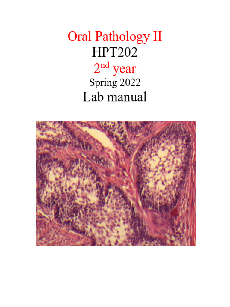 Lab Manual Oral Pathology | PDF | Medical Diagnosis | Carcinoma