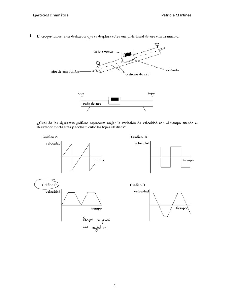 Ejercicios Cinemática #1 | PDF