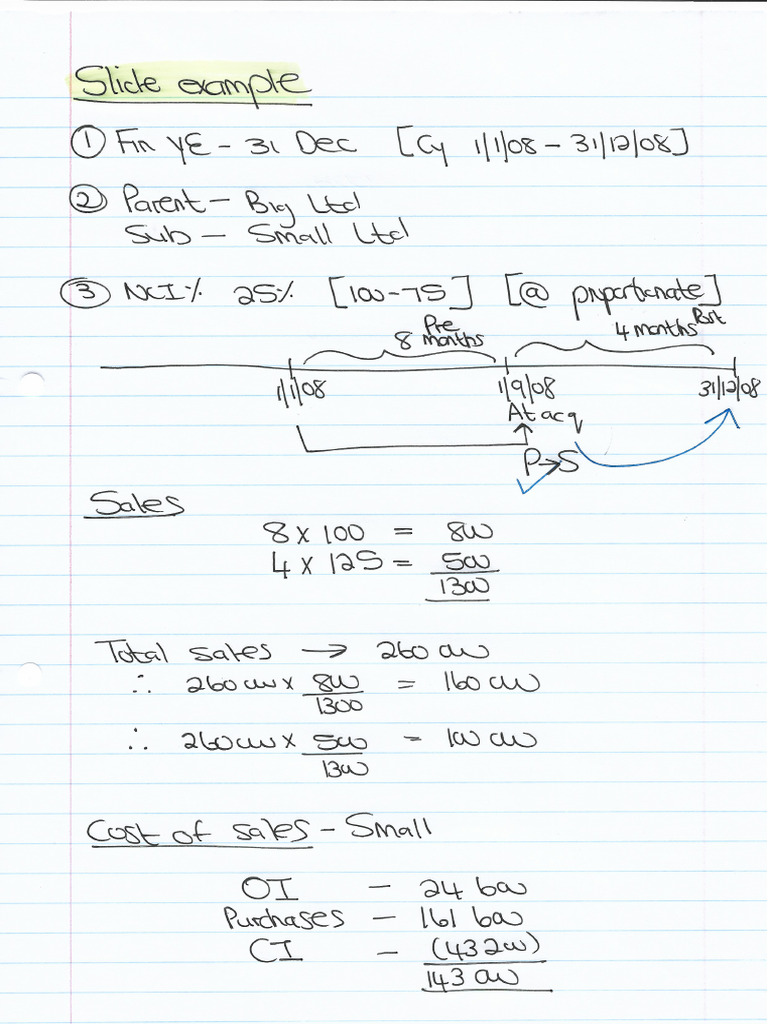 Slide Example Class Notes | PDF