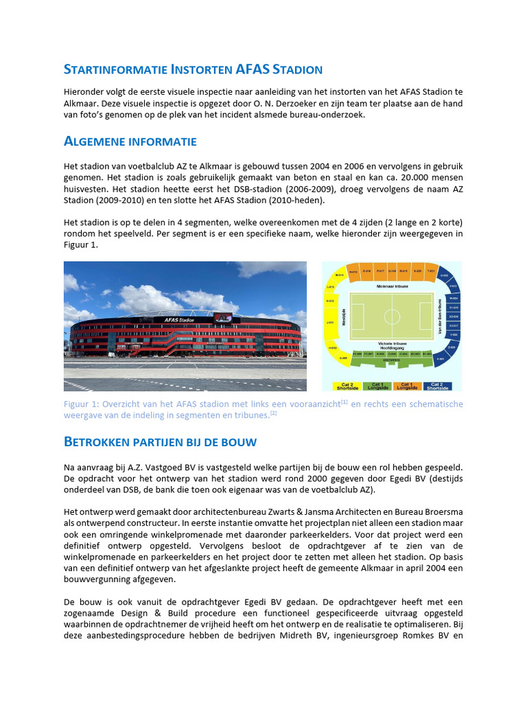 Startinformatie Instorten AFAS-Stadion - Aangepast | PDF