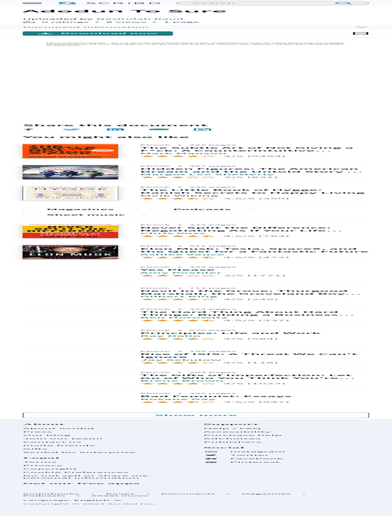 Adodun To Sure PDF | PDF