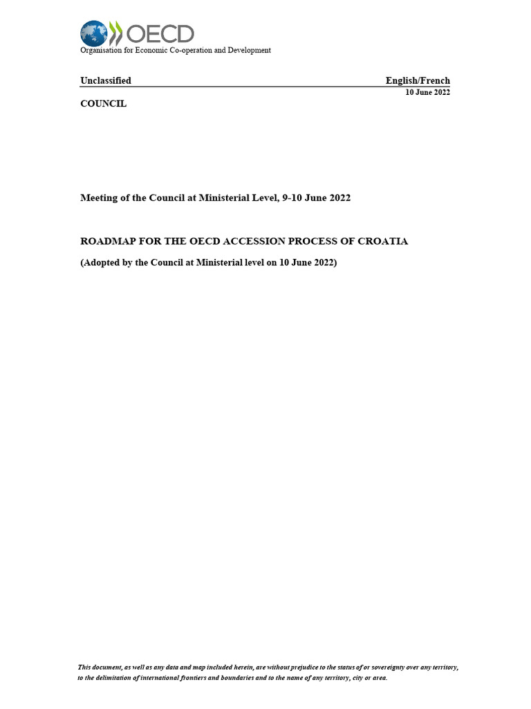 Roadmap OECD Accession Process Croatia EN | PDF | Taxes | Governance