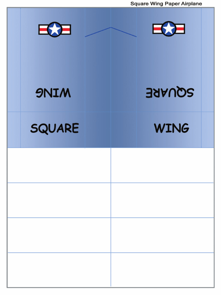 Template 1-6-Square Wing | PDF