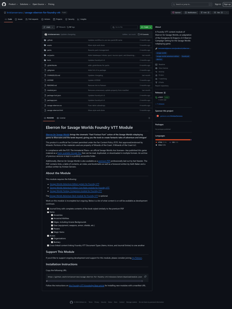 Eberron For Savage Worlds Foundry VTT Module | Download Free PDF | Computing | Software
