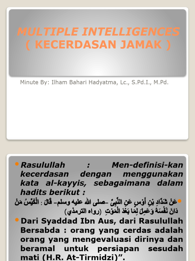 Multiple Intelligence (Kecerdasan Jamak) | PDF