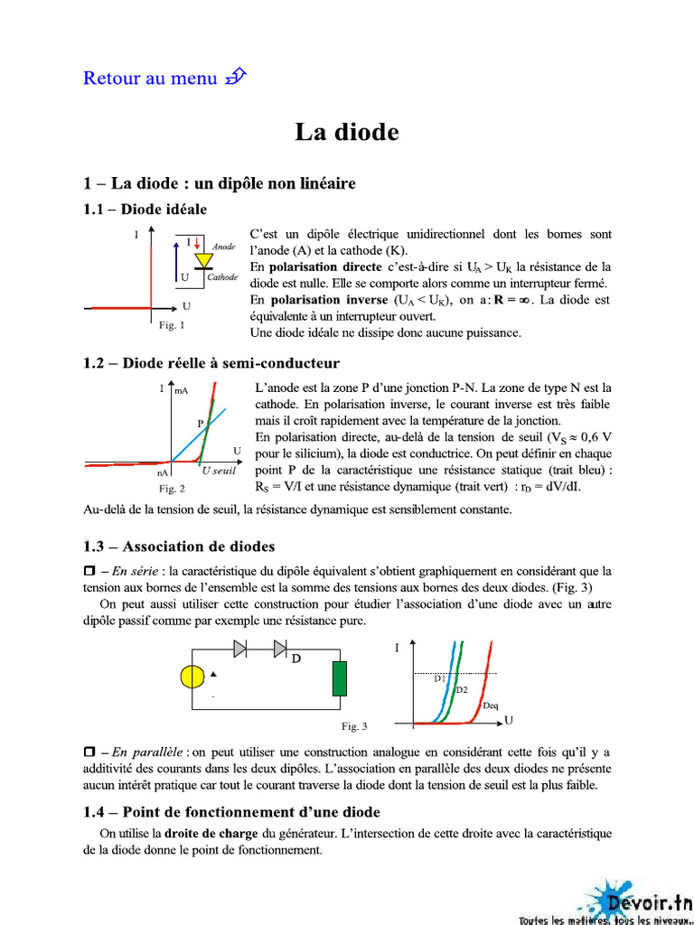 La Diode 2007 2008 (MR Khammassi) | PDF