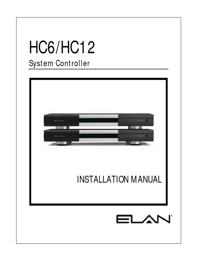 HC6 HC12 Installation Manual P 9901026 Rev D | PDF | Ac Power Plugs And ...