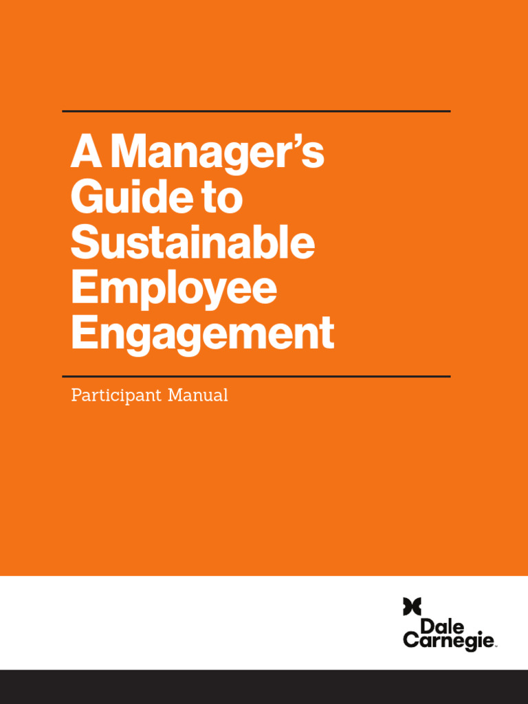 A Managers Guide To Sustainable Employee Engagement PM V2 | PDF ...