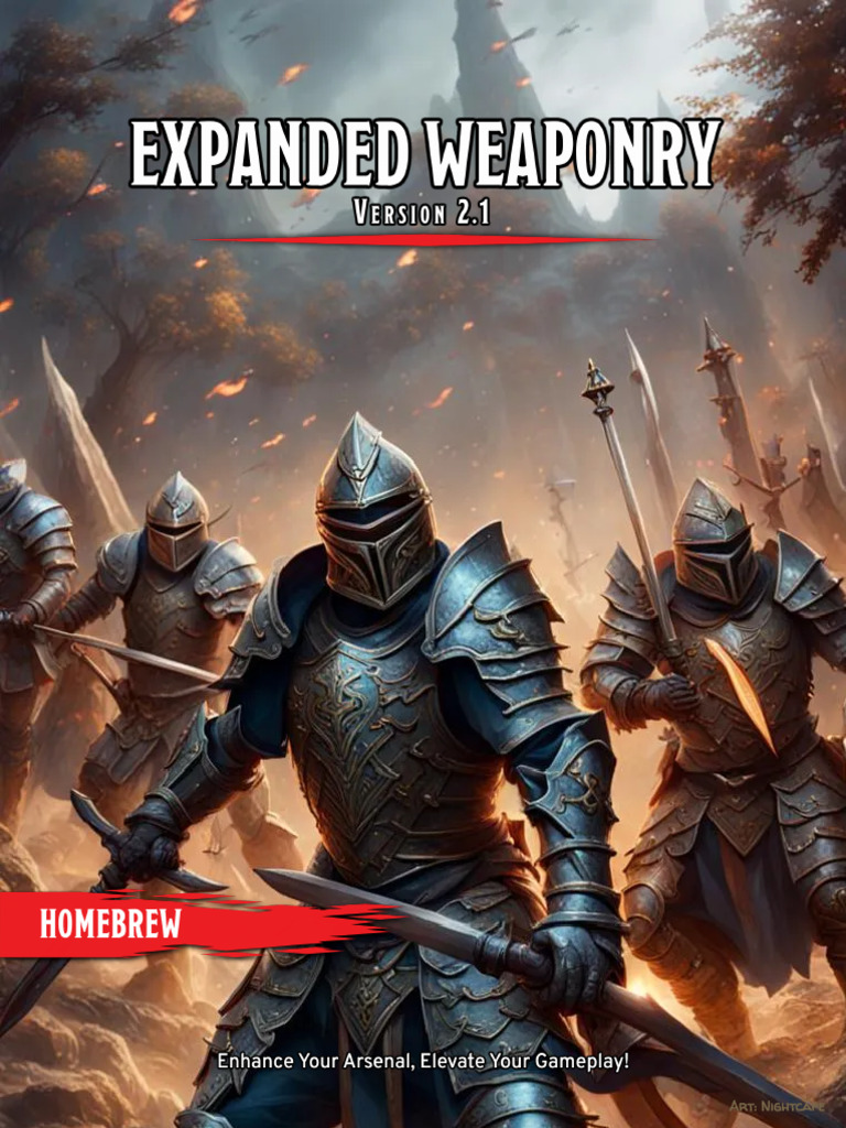 Expanded Weaponry - The Homebrewery | PDF | Spear | Sword