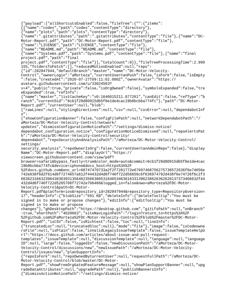 DC Motor Report PDF | PDF | Computing | Software