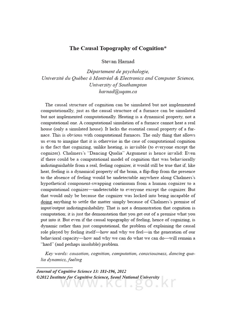 The Causal Topography of Cognition | PDF