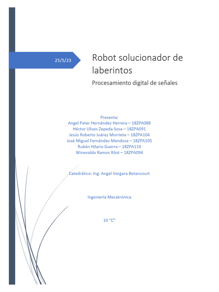 Reporte Robot Laberinto | PDF | Ultrasonido | Robótica
