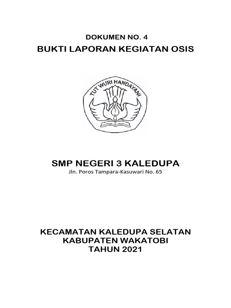 4. Bukti Laporan Kegiatan OSIS (2021-2022) | PDF