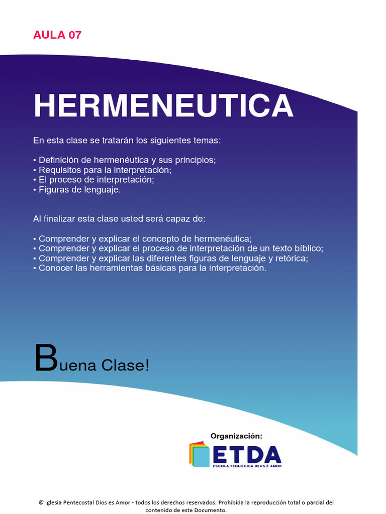 Hermenêutica Web Septimo Tema | PDF | Biblia | Hermenéutica