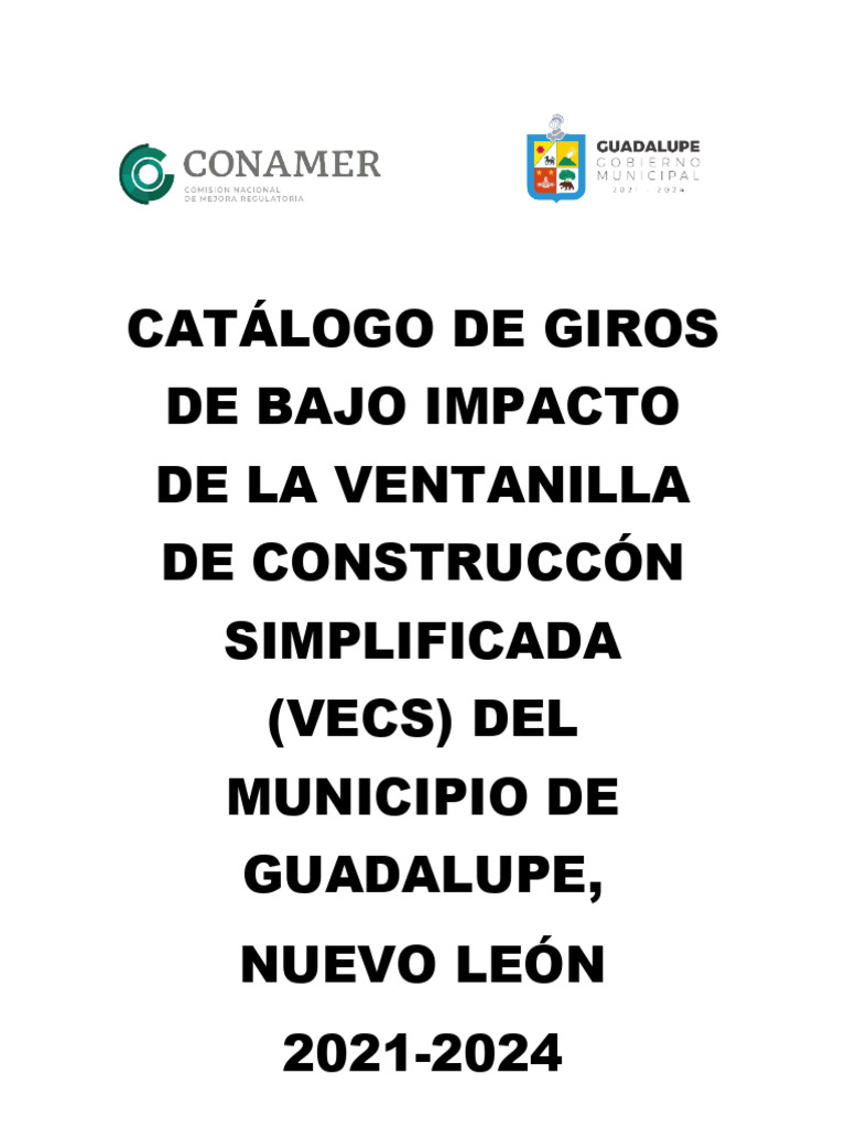Catálogo de Giros Vecs 2022-2024 (Conamer) | PDF | Agricultura | Ropa