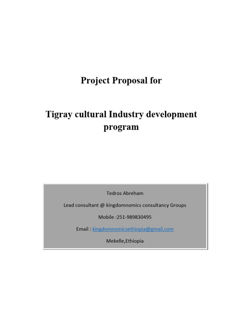 Tgray Craft Sector Development Program | PDF | Crafts | Poverty