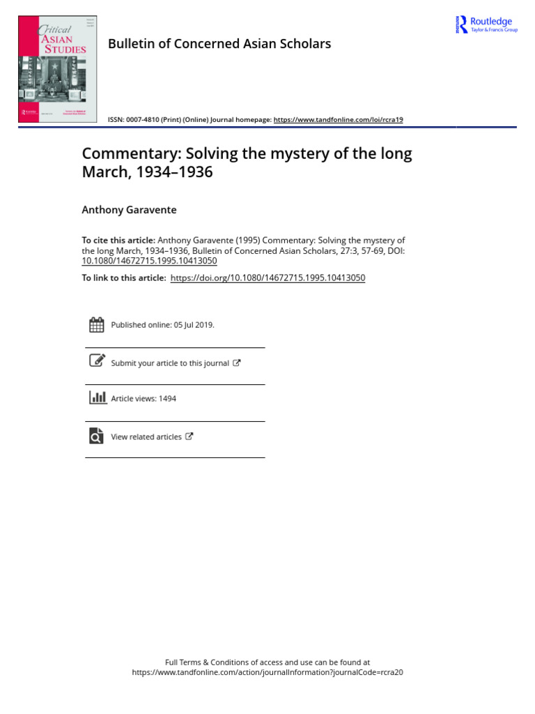 Long March: Unraveling Historical Myths | PDF | Communism | China