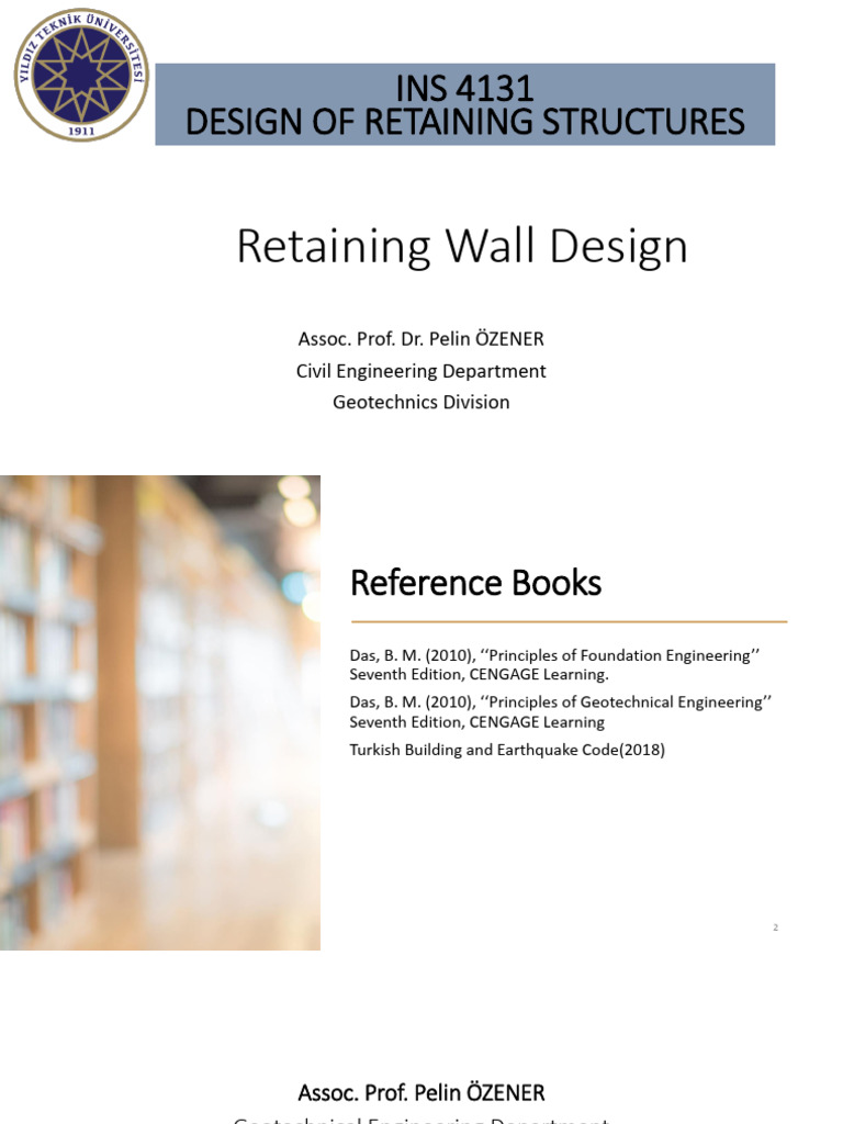 DESIGN OF RETAINING WALLS | PDF | Drainage | Civil Engineering
