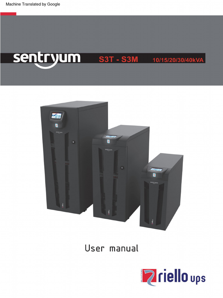 Manuel de l'onduleur Riello Sentryum | PDF | Onduleur | USB