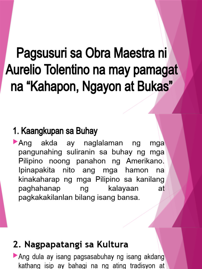 Pagsusuri Sa Kahapon Ngayon at Bukas | PDF