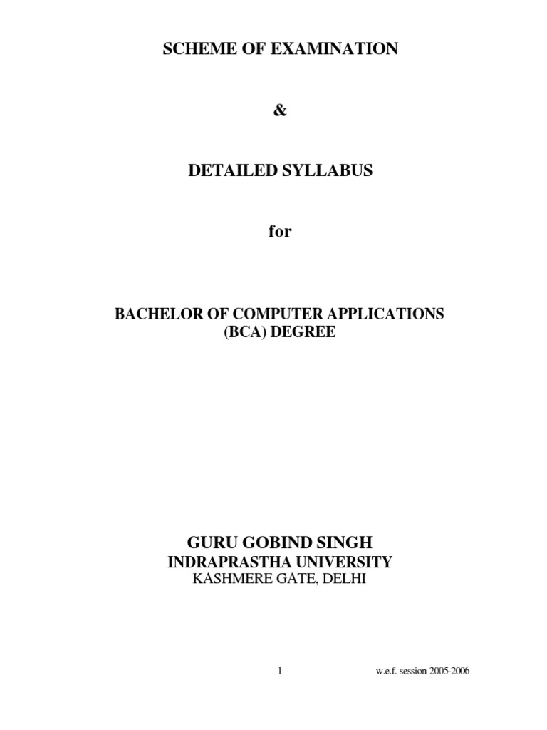 BCA Syllabus | PDF | Series (Mathematics) | World Wide Web