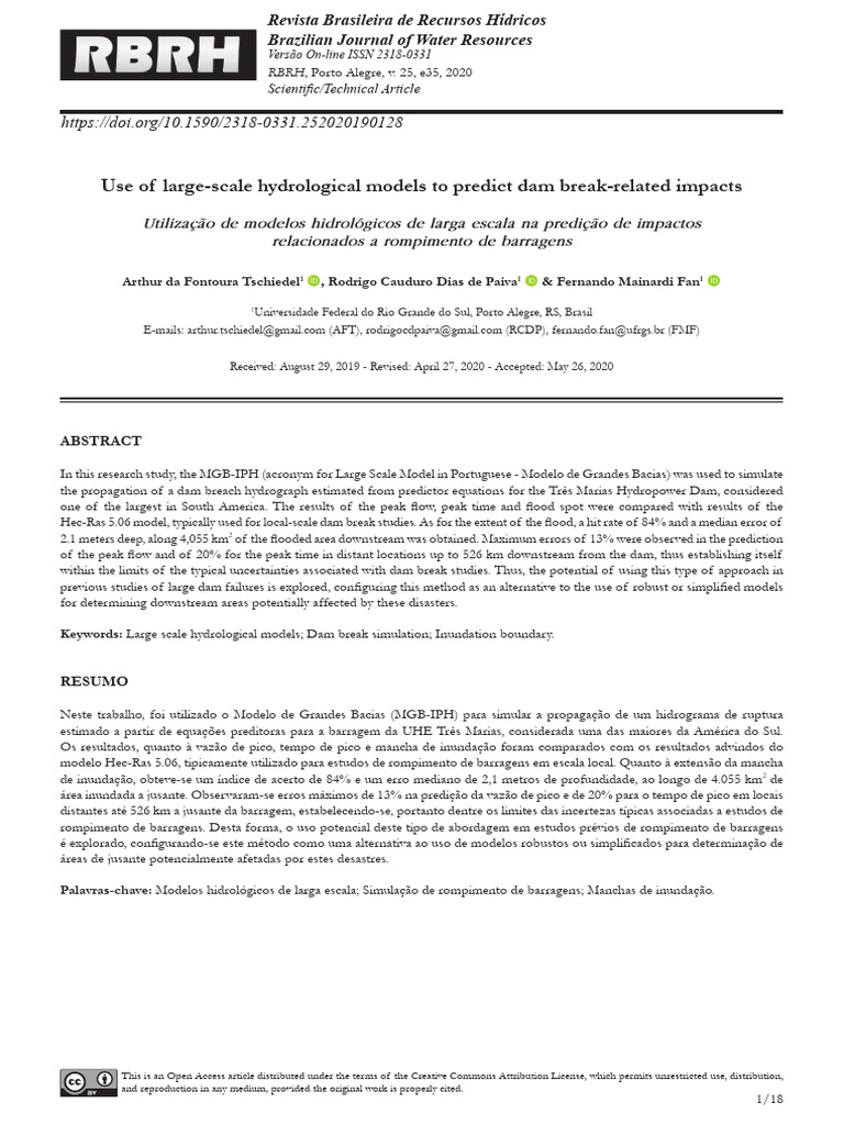 Use of Large-Scale Hydrological Models To Predict Dam Break-Related ...