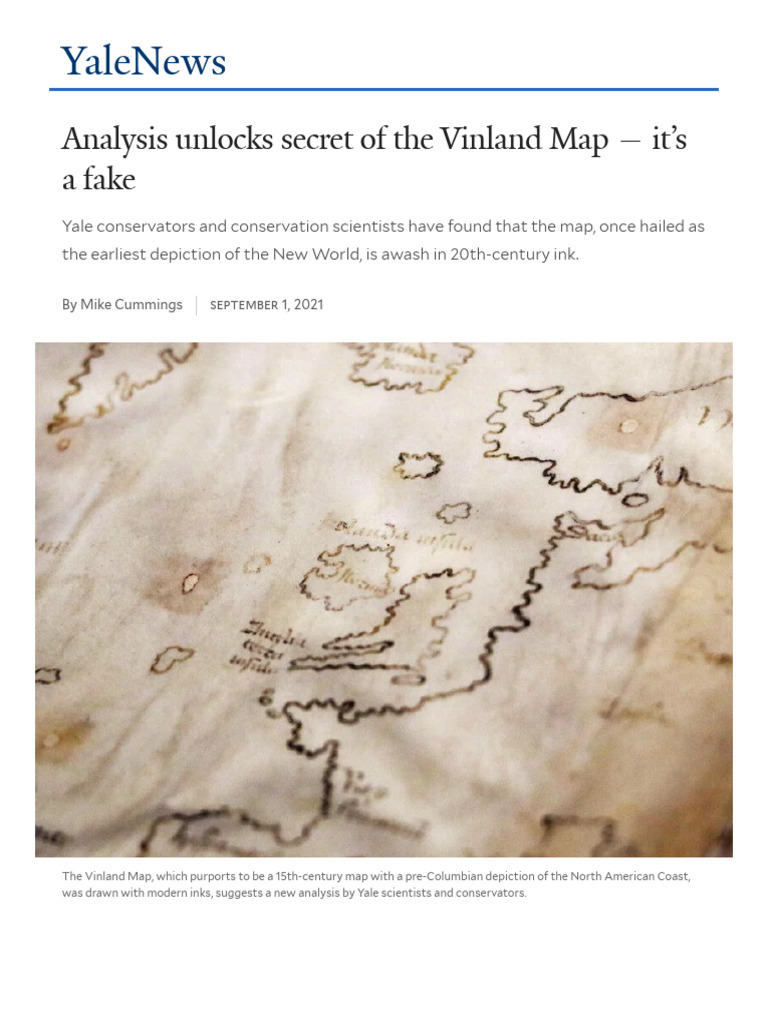 Vinland Map Proven Fake by Yale Study | PDF