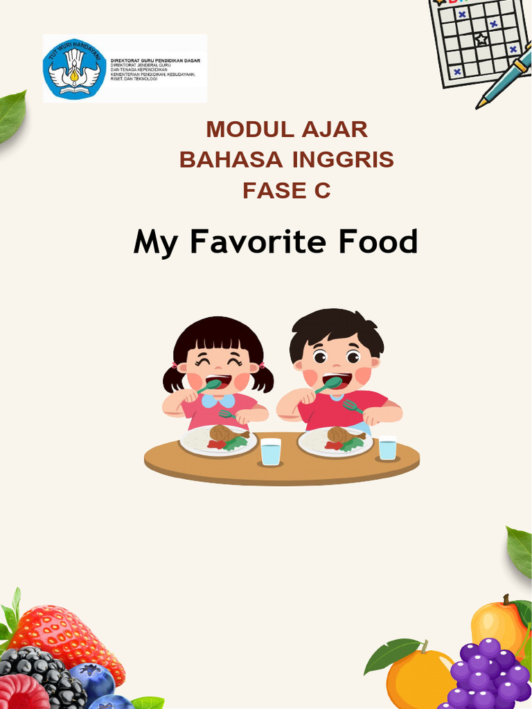 Modul Ajar Bahasa Inggris - My Favorite Food - Fase C | PDF