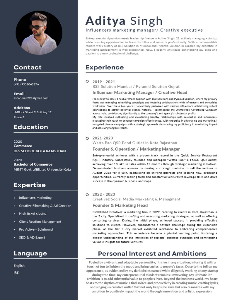 Black White Minimalist CV Resume | PDF | Entrepreneurship | Creativity