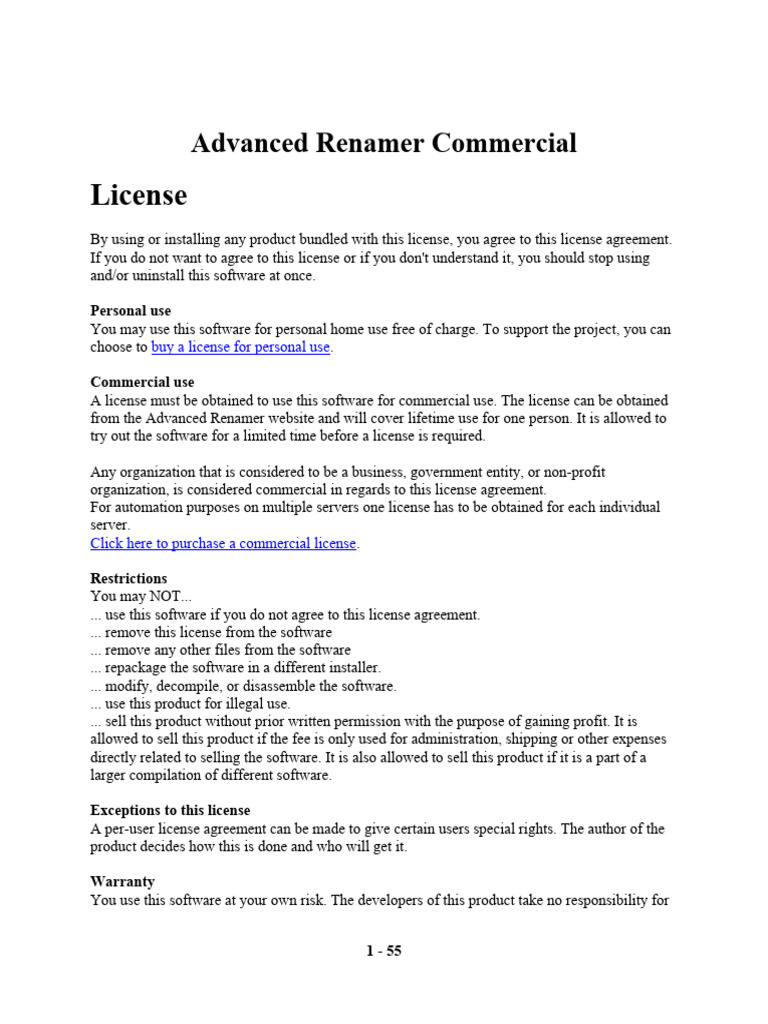 Advanced Renamer Commercial | PDF | Filename | Computer File